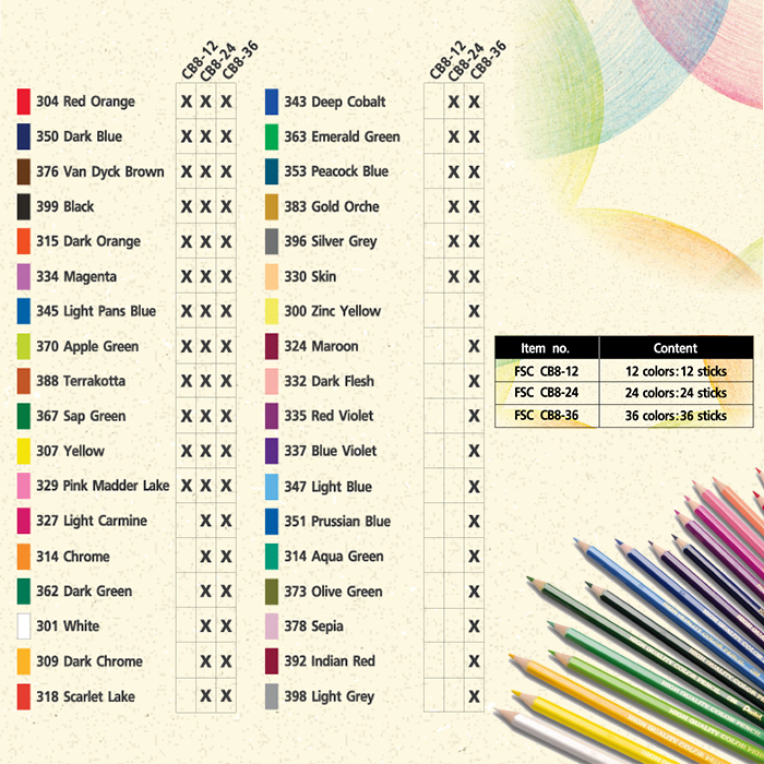 Pentel Arts Colour Pencils Pentel Thailand